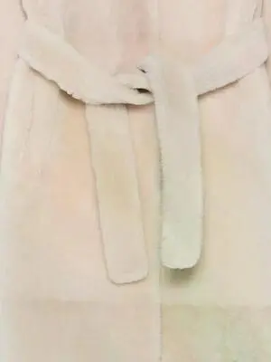 LISKA Hooded Belted Coat - Neutrals