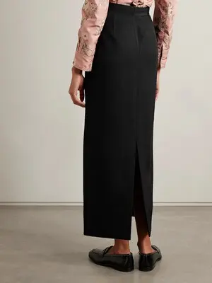 BODE Wool-twill Maxi Skirt