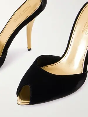 Paris Texas Jessica Velvet Stiletto Sandals