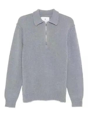 SEVEN GAUGE Zip-up Polo Collar Sweater