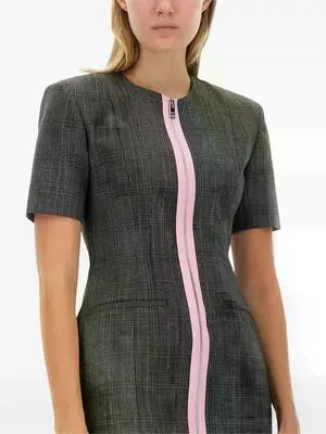 MSGM Zip-up Mini Dress - Grey
