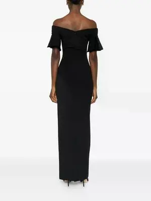 Solace London Cielo Off-shoulder Maxi Dress - Black