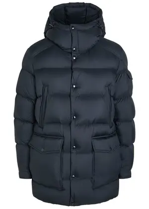 Moncler Bretagne Padded Hooded Shell Parka - Navy