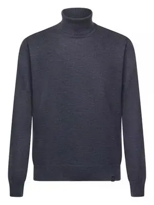 FAY Roll Neck Sweater - Blue