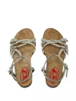 DIESEL® D-woodstock Platform Sandals - Grey