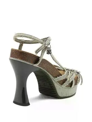 DIESEL® D-woodstock Platform Sandals - Grey
