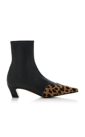 Khaite Nevada Stretch-leather Ankle Boots - Black