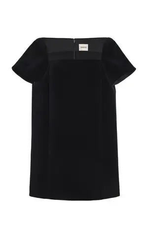 Khaite Benji Velvet Mini Dress - Black