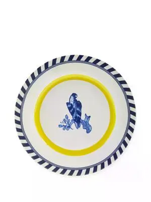 POLSPOTTEN Striped Edge Decorative Plates - Blue