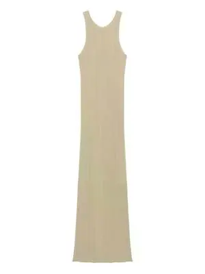 TOTEME Ribbed Sleeveless Maxi Dress Neutrals