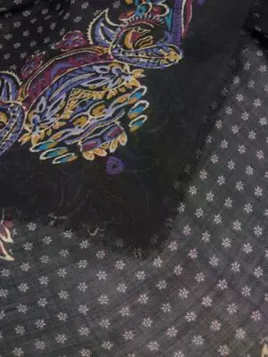 Etro Floral Paisley Cashmere Shawl - Black