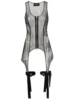 Simone Rocha Sleeveless Sheer Top - Black