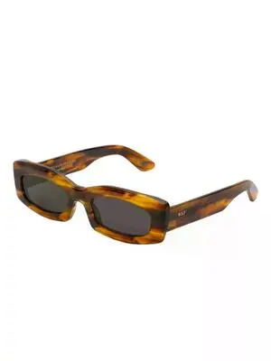 RETROSUPERFUTURE Zaga Tangeri Rectangle Sunglasses - Brown