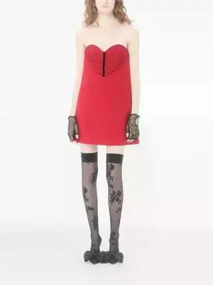 Valentino Garavani Embroidered Heart Mini Dress - Red