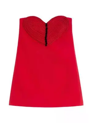 Valentino Garavani Embroidered Heart Mini Dress - Red