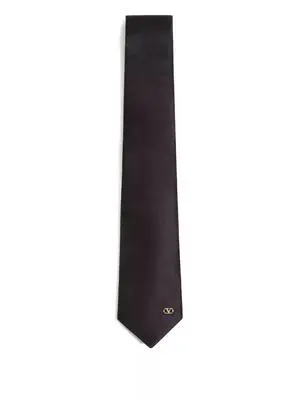 Valentino Garavani Vlogo Signature Silk Neck Tie - Black