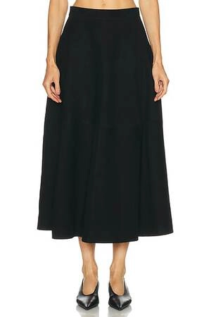 RÓHE A Line Suede Skirt