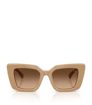 Burberry Oversized Cat Eye Sunglasses - Beige
