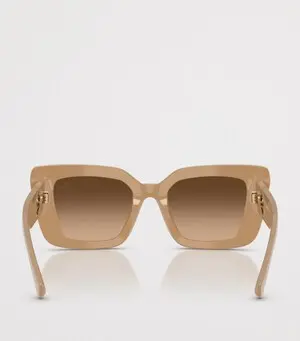 Burberry Oversized Cat Eye Sunglasses - Beige