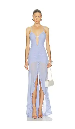 RUNAWAY THE LABEL Kiata Maxi Dress - Blue
