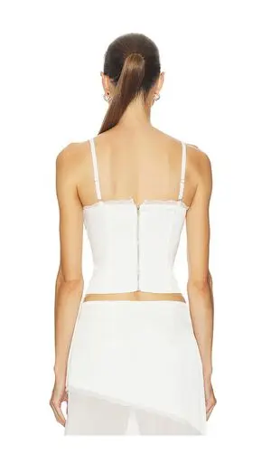 RUNAWAY THE LABEL Embroidered Lace Trim Bustier