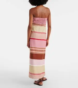 Faithfull The Brand Martina Striped Linen Maxi Skirt - Multicoloured