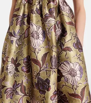 ALEMAIS Citron Floral Midi Dress