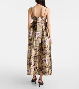 ALEMAIS Citron Floral Midi Dress
