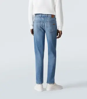 Zegna High-rise Straight Leg Jeans - Blue