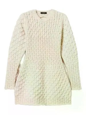 TWINSET Wool-cashmere Blend Open-back Dress