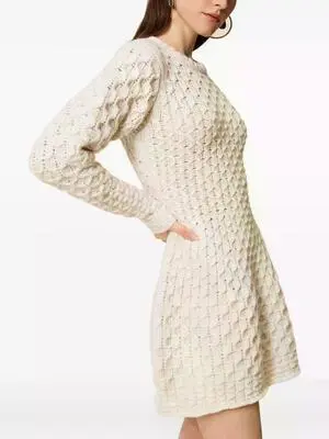 TWINSET Wool-cashmere Blend Open-back Dress
