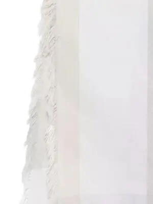 LE TRICOT PERUGIA Checked-pattern Fringed Scarf