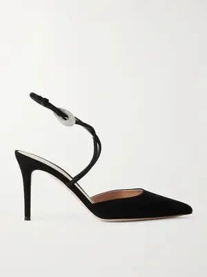 GIANVITO ROSSI Jungle Mamba 85 Suede Pumps