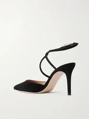 GIANVITO ROSSI Jungle Mamba 85 Suede Pumps