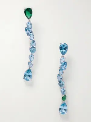 Completedworks Recycled Earrings With Cubic Zirconia And Synthetic Spinel - Silver