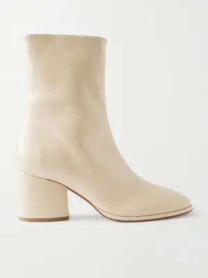 AeydĒ Ayla Zip-up Leather Ankle Boots - Neutrals