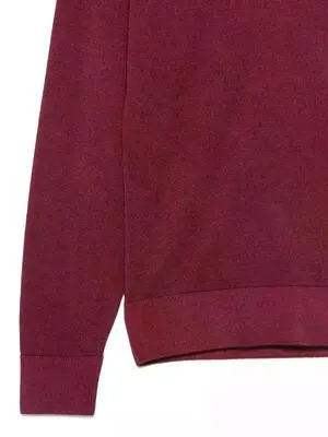 FERRANTE V-neck Long Sleeve Knit - Red