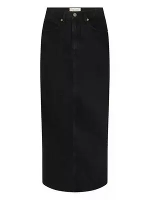 FRAME Button-fastening Midi Skirt - Black