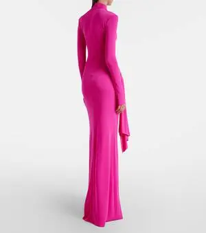 David Koma Embellished Draped Gown
