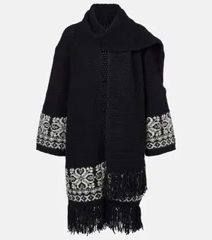 Polo Ralph Lauren Jacquard Wool-blend Wrap Cardigan