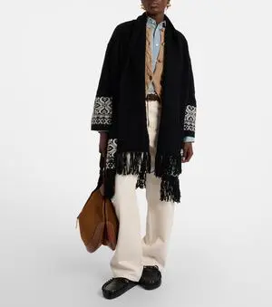 Polo Ralph Lauren Jacquard Wool-blend Wrap Cardigan
