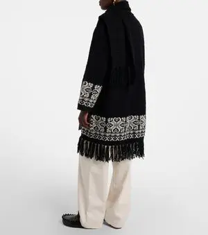 Polo Ralph Lauren Jacquard Wool-blend Wrap Cardigan