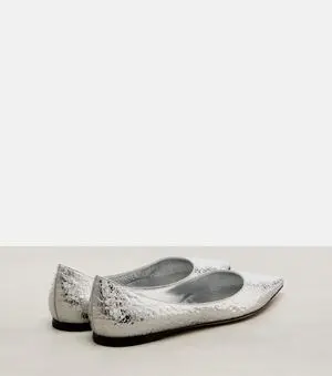JIMMY CHOO Pointed Toe Ballet Flats
