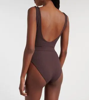Melissa Odabash Ribbed Belted Swimsuit