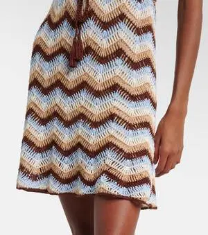Anna Kosturova Melissa Crochet Cotton Minidress - Multicoloured