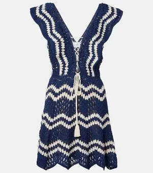 Anna Kosturova Melissa Crochet Minidress - Multicoloured