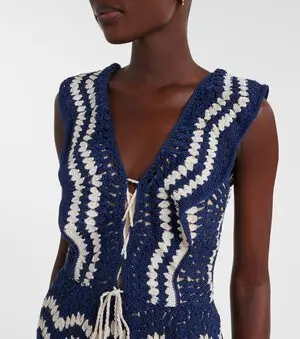 Anna Kosturova Melissa Crochet Minidress - Multicoloured