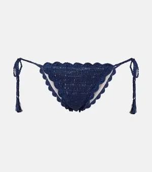 Anna Kosturova Crochet Bikini Bottom - Blue