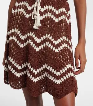 Anna Kosturova Melissa Crochet Cotton Minidress - Multicoloured