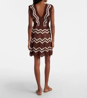 Anna Kosturova Melissa Crochet Cotton Minidress - Multicoloured